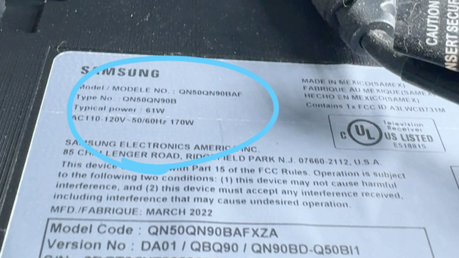 How To Find Your Samsung TV Model Number